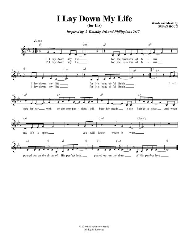 I Lay Down My Life | Christian | Snowflower Music