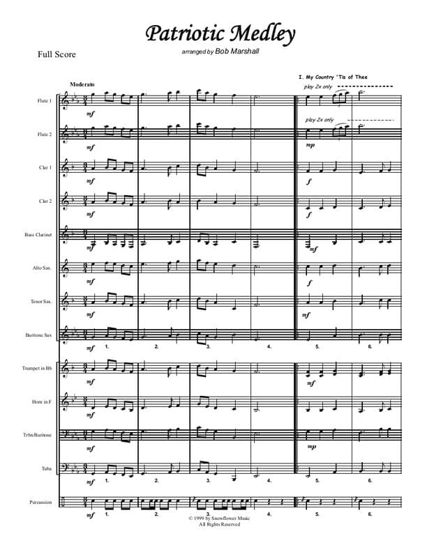 Patriotic Medley | Concert Band | Snowflower Music