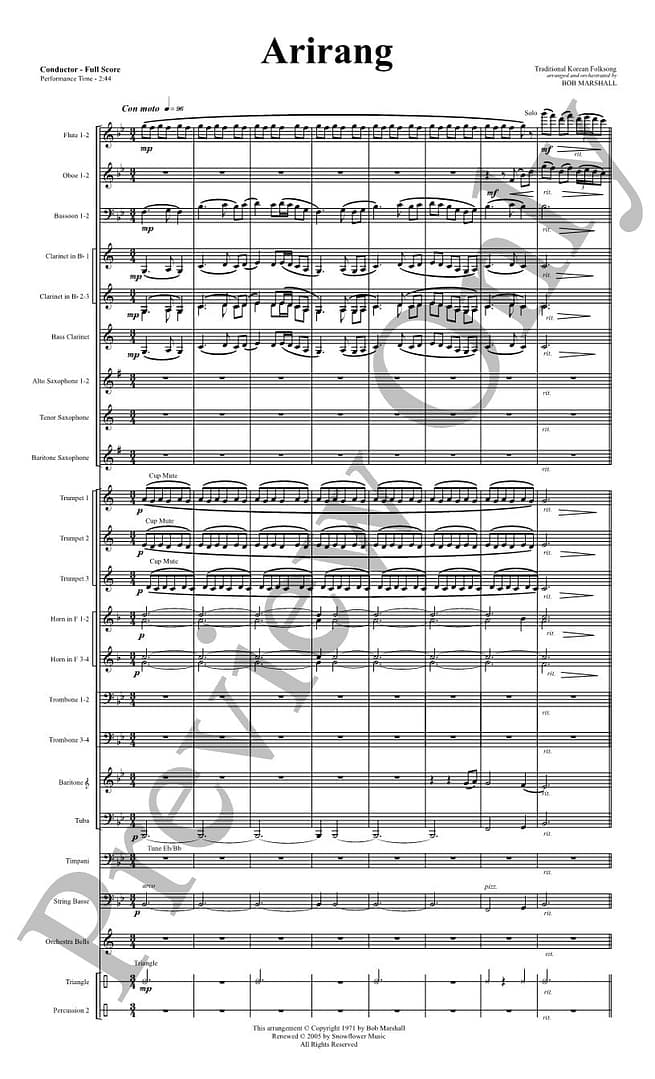 Arirang | Concert Band | Snowflower Music