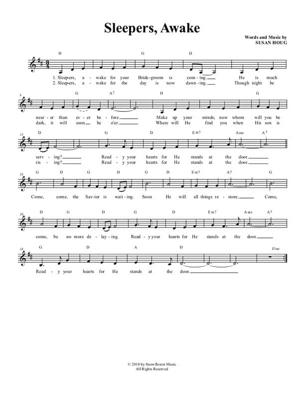 Sleepers, Awake! | Choral | Snowflower Music